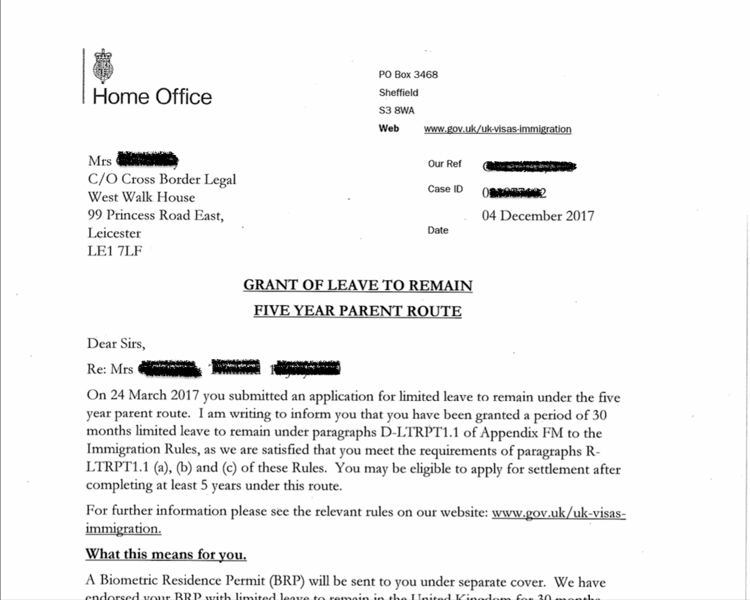 Parent Route UK Visa - 5 and 10 Years Route Parent - Cross Border Legal ...